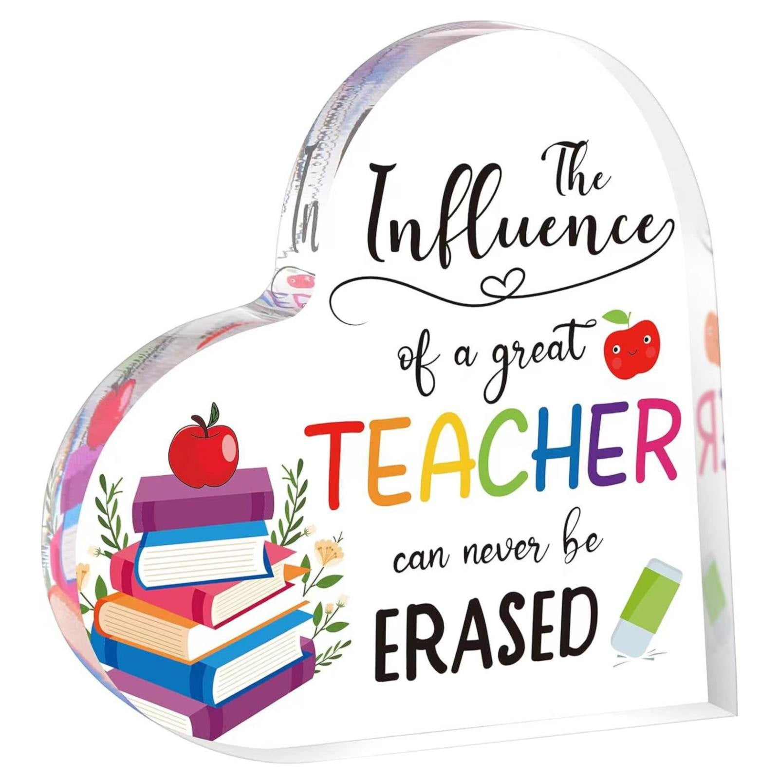 BMYJ Teacher Appreciation Paperweight Gift - 4x4 Inch Engraved Keepsake ...