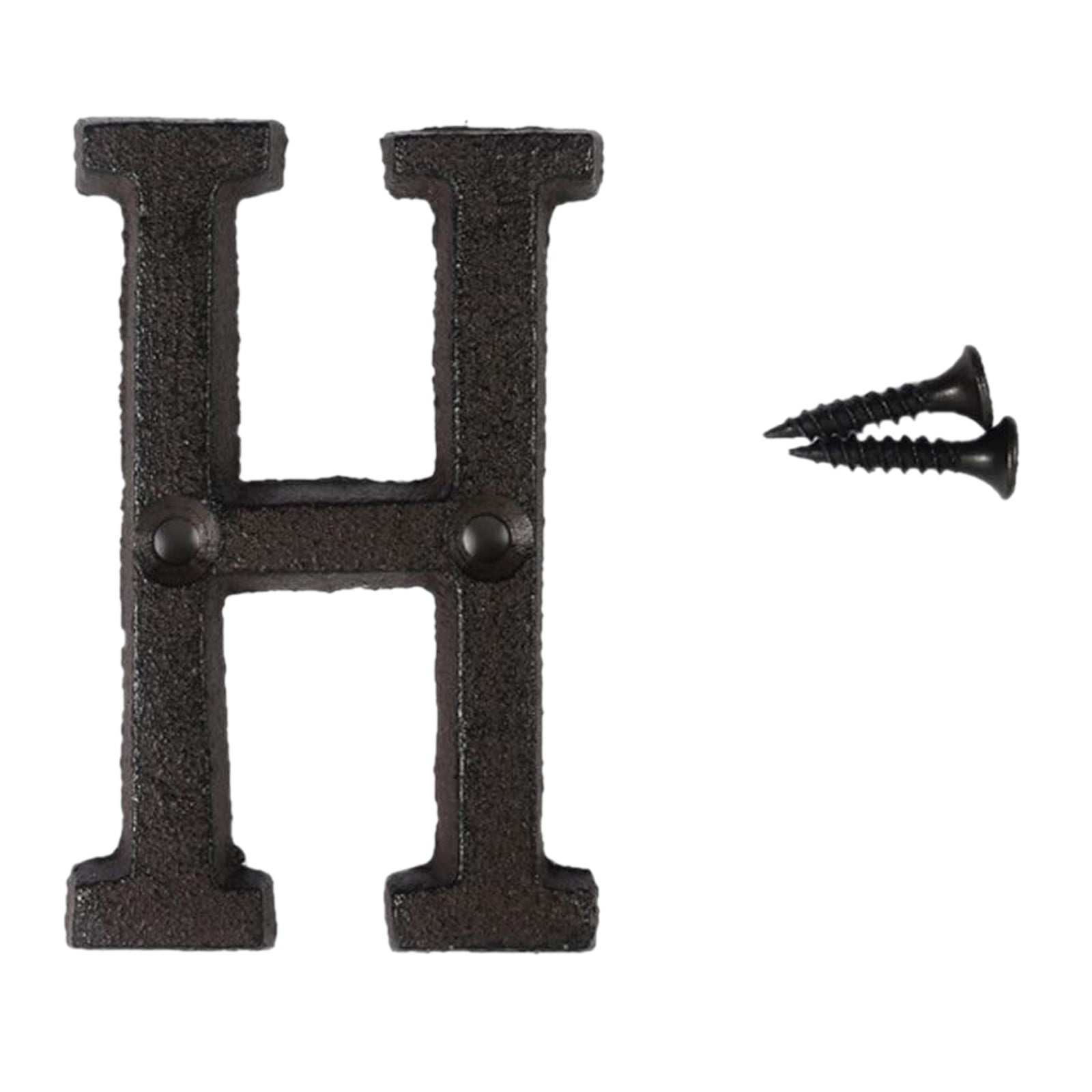 BMYJ Wrought Iron House Number Letters - DIY Metal Address Plaque for ...