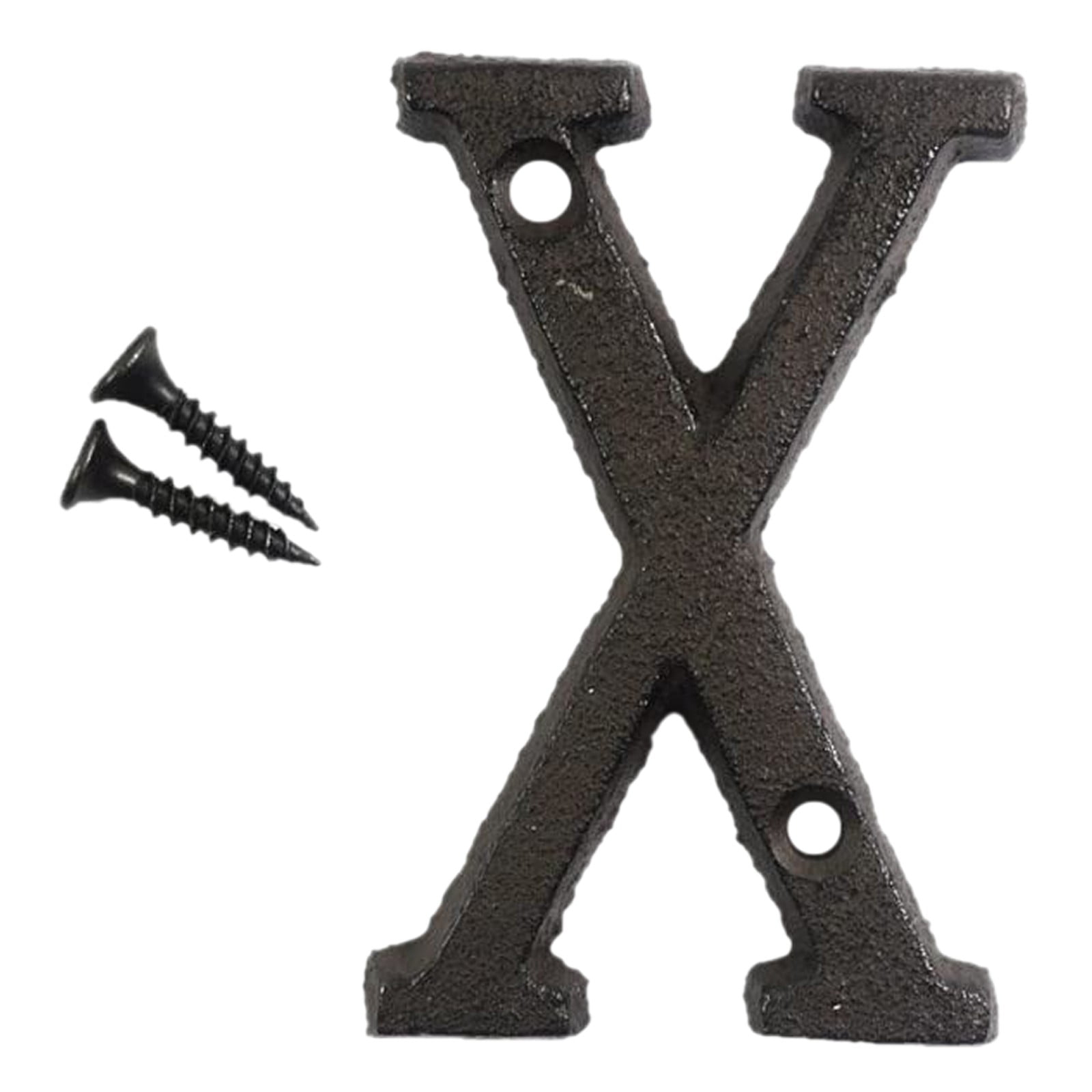 BMYJ Wrought Iron House Number Letters - DIY Metal Address Plaque for ...