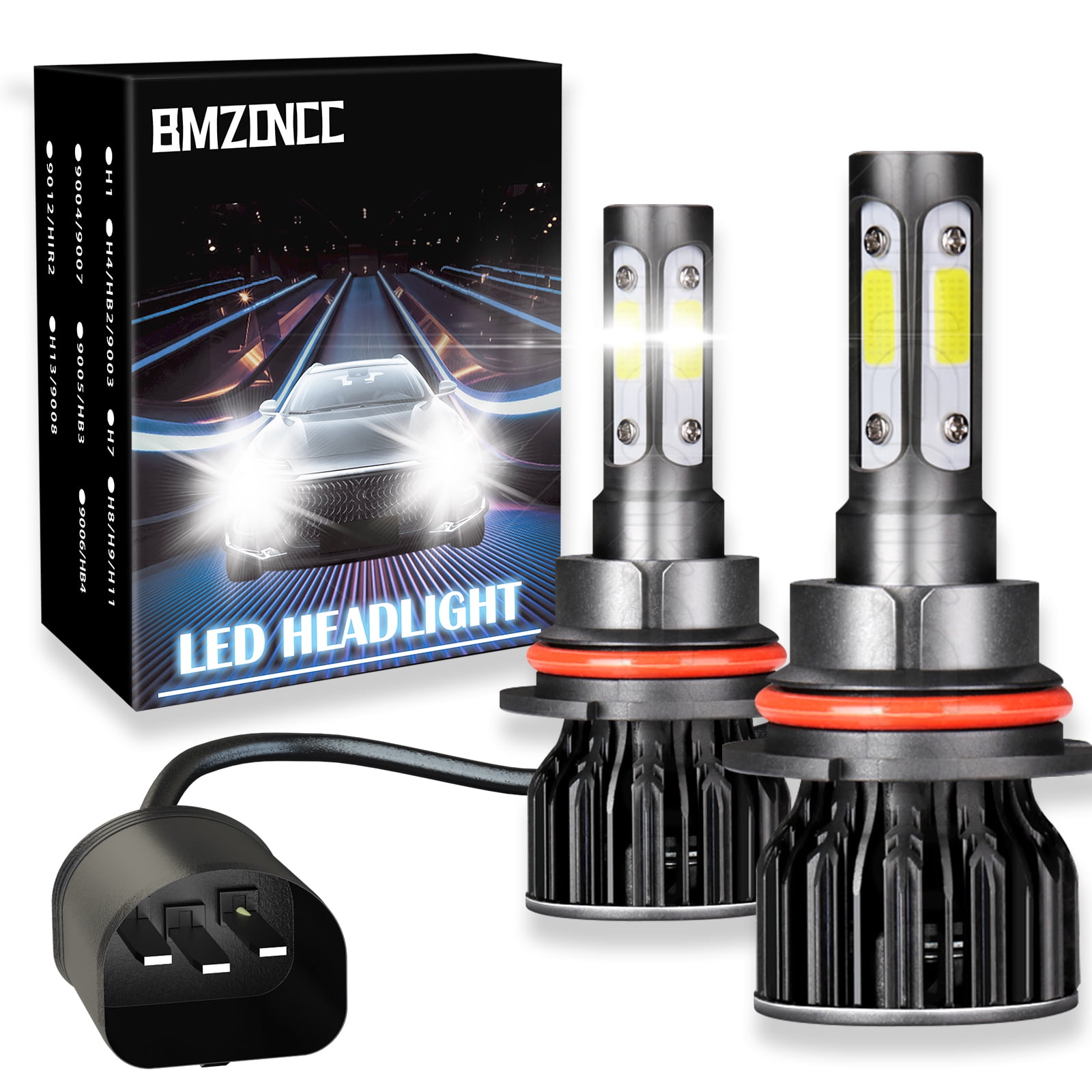 BMZONCC For 1992-2003 Ford F150 4-sides 9007 LED Headlight Conversion ...