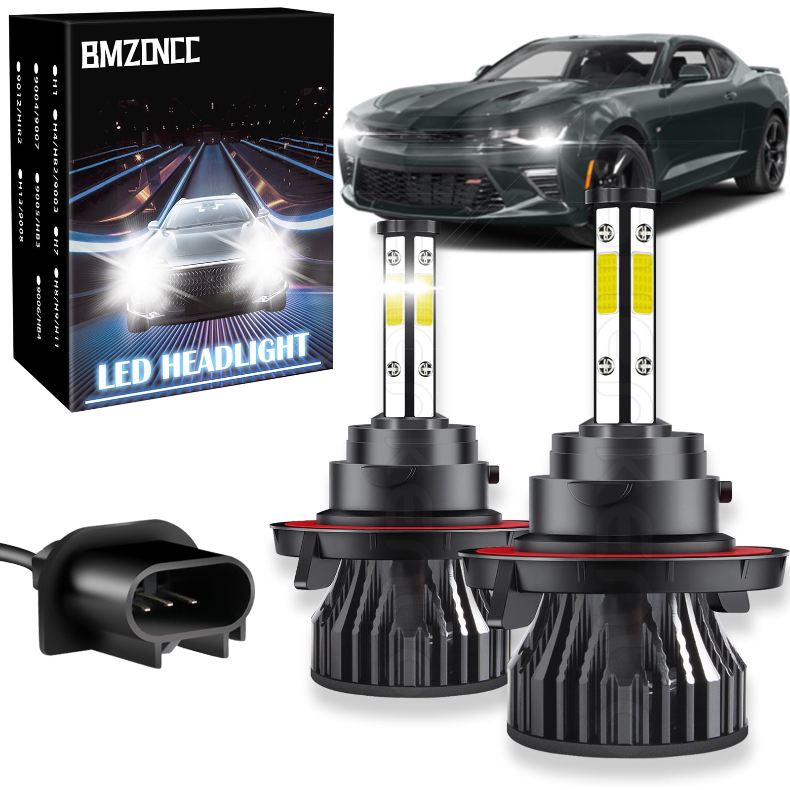 BMZONCC For 2010-2013 Chevrolet Camaro LED Headlight Bulbs,9008/H13 ...