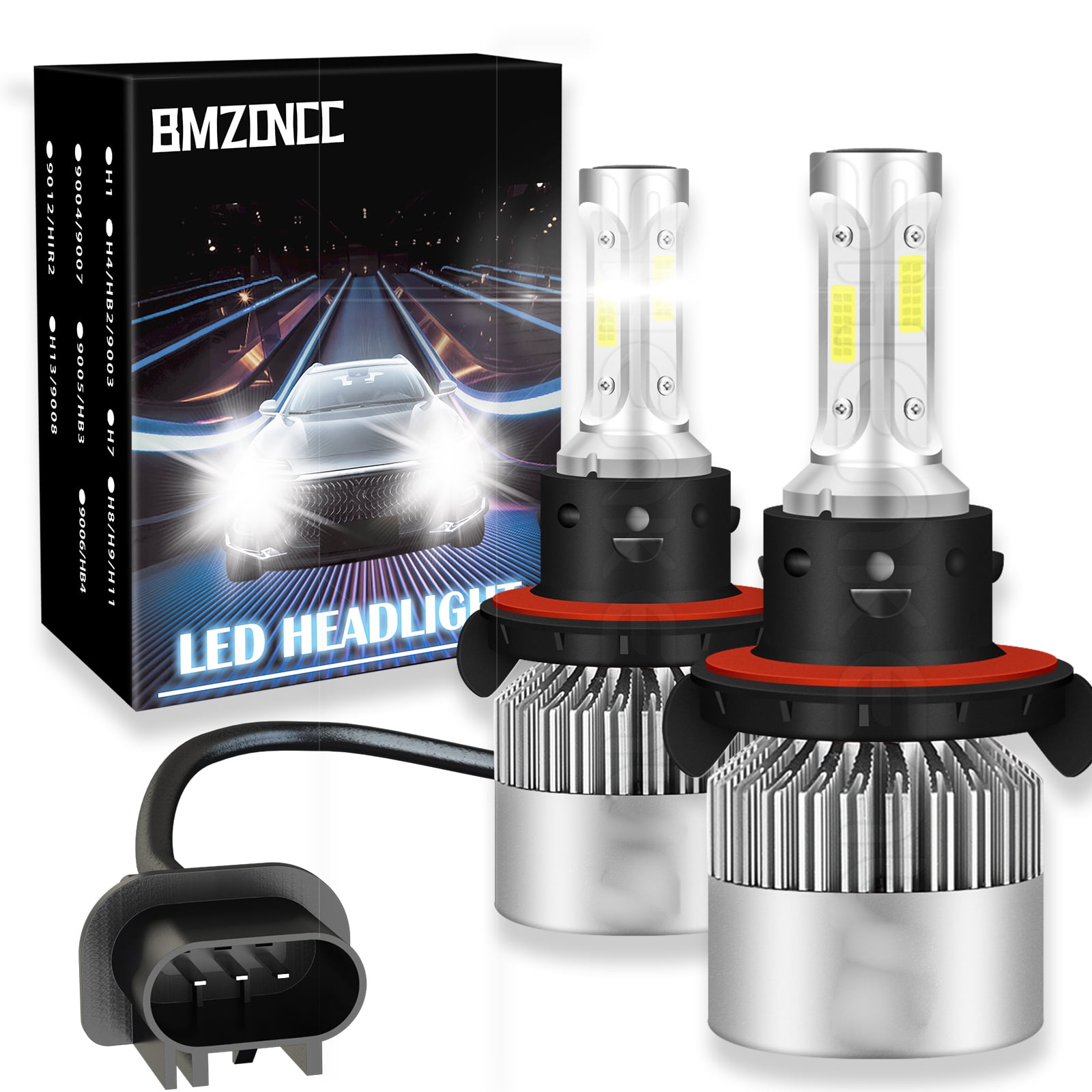 BMZONCC For Ford Escape 2008-2012 6000K LED Headlight 9008 High/Low ...