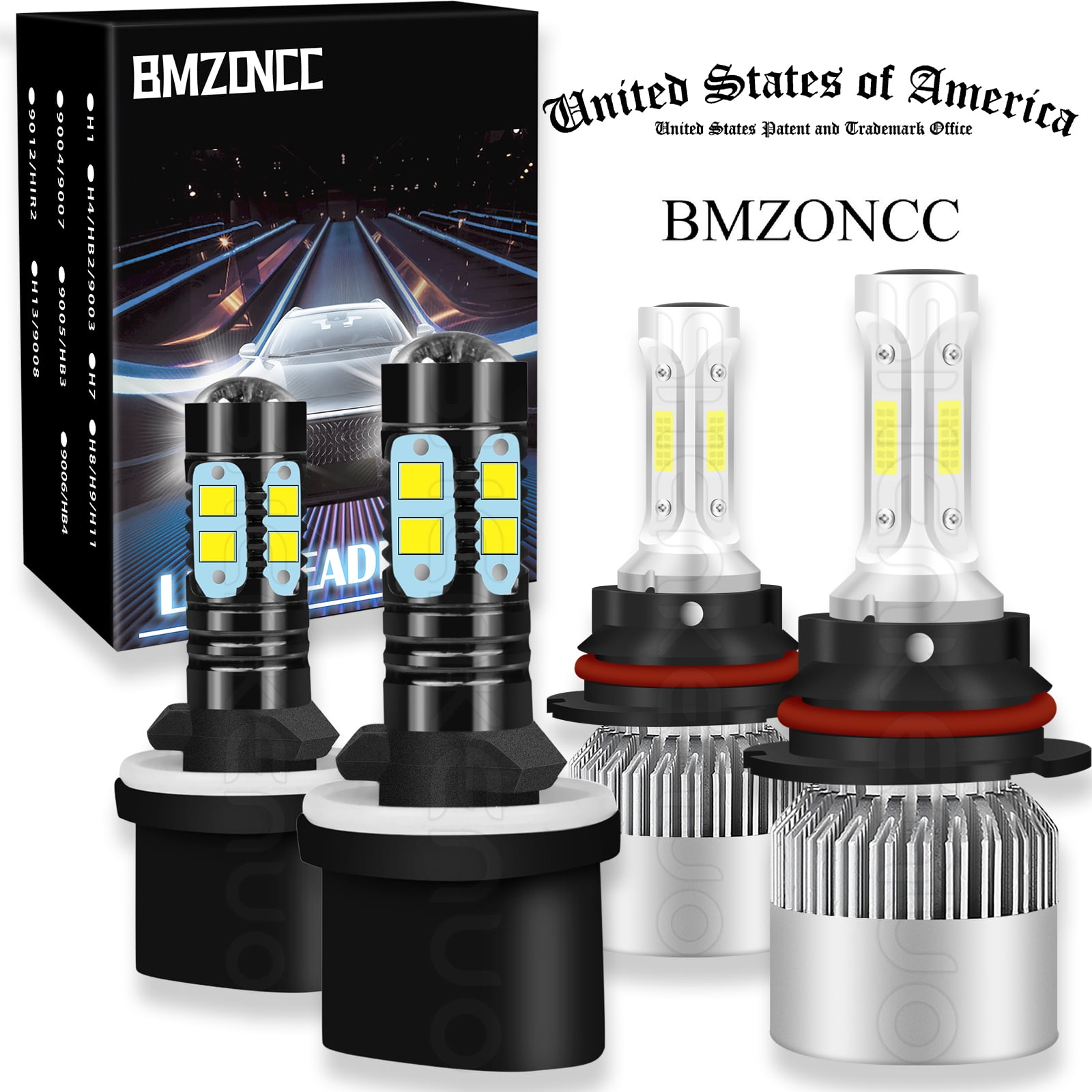 BMZONCC For Ford Mustang Gt Svt Cobra 1994-04 High Low Beam 9007LED ...