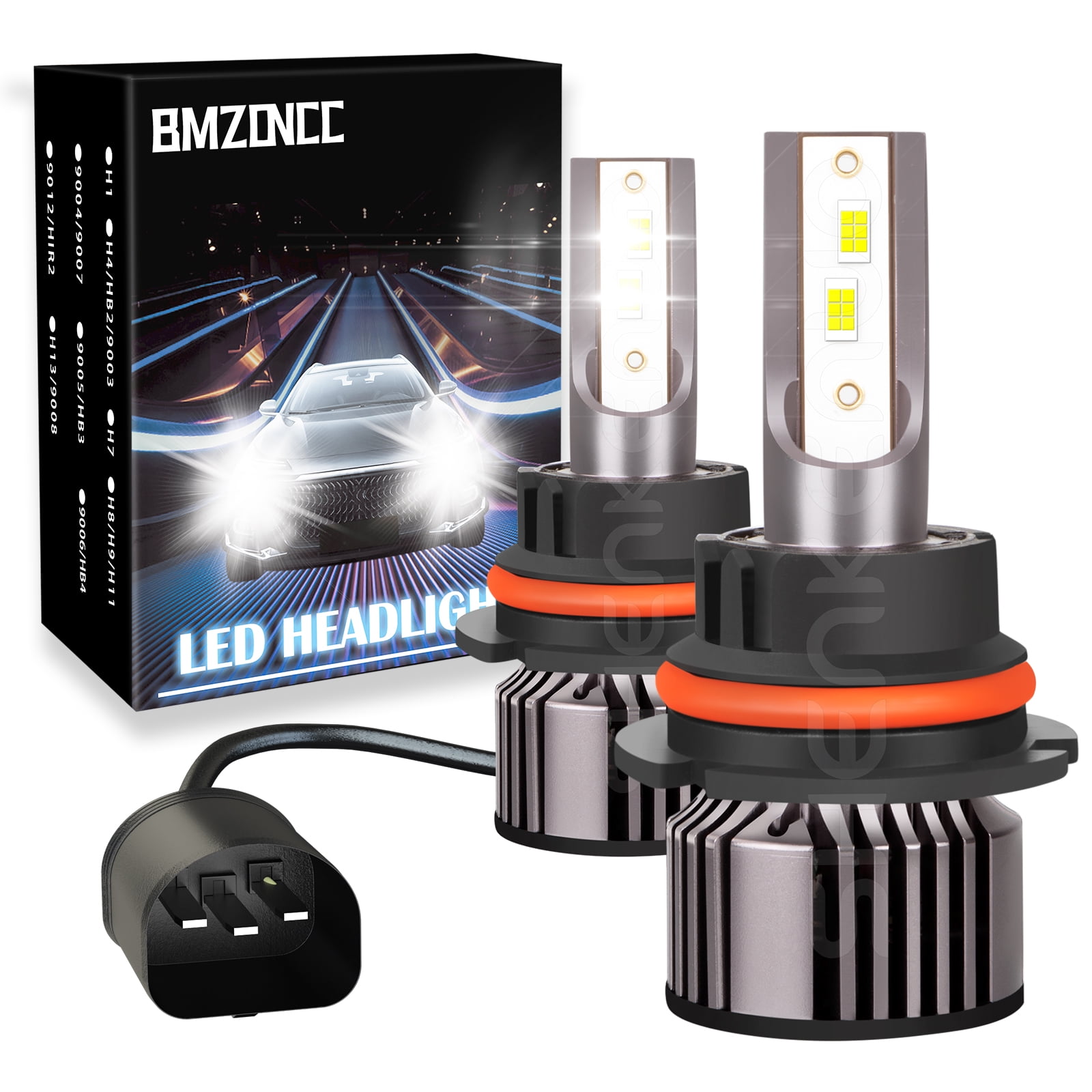 BMZONCC For Ford Taurus 1992-2007 LED Headlight Bulbs 9007 HB5 High Low ...