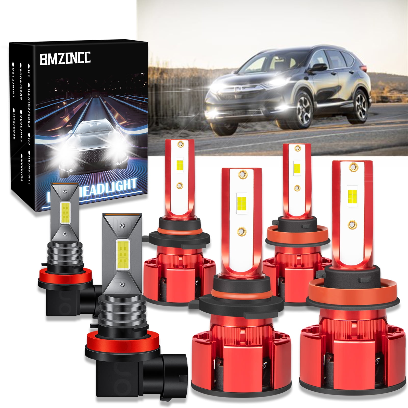 BMZONCC For Honda CR-V CRV 2015 2016 2017-2019 LED Headlight Bulbs,9005 ...