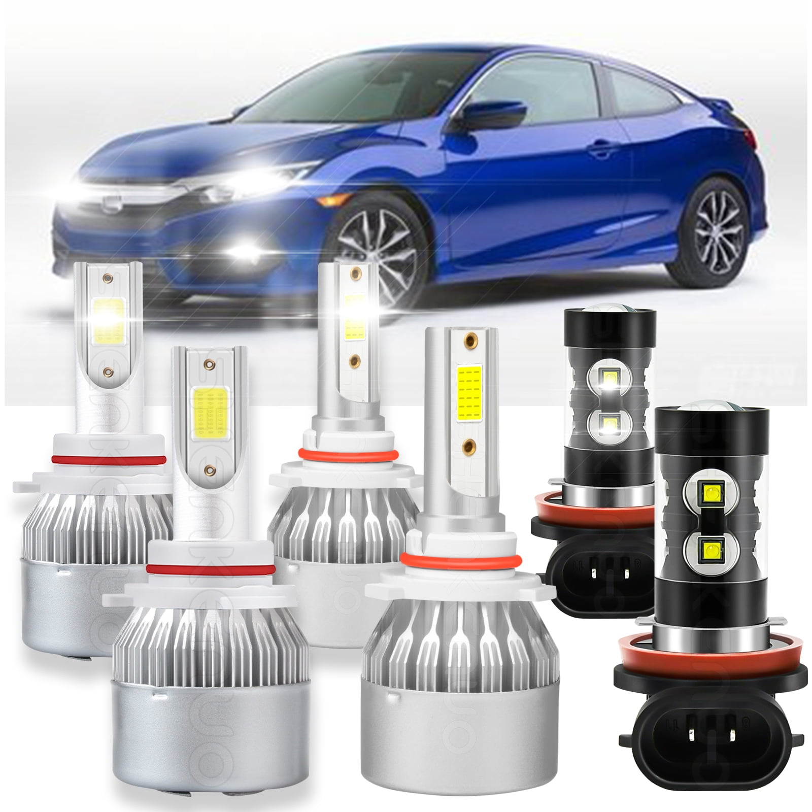 BMZONCC For Honda Civic 2006-2012 2013 2014 2015 LED Headlight High+Low ...
