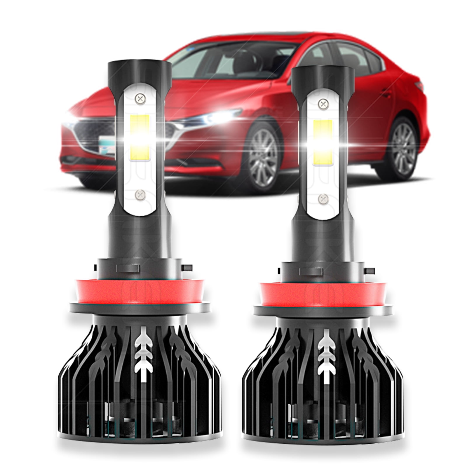 BMZONCC For Mazda 3 2010-2018 H11 LED Headlight Super Bright Bulbs Kit ...