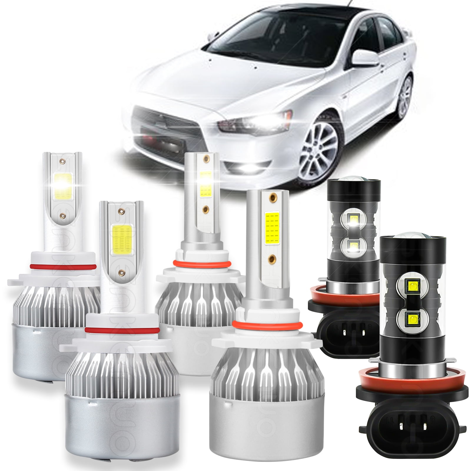 BMZONCC For Mitsubishi Lancer 2008 - 2010 2011 2012 2013 LED Headlight ...
