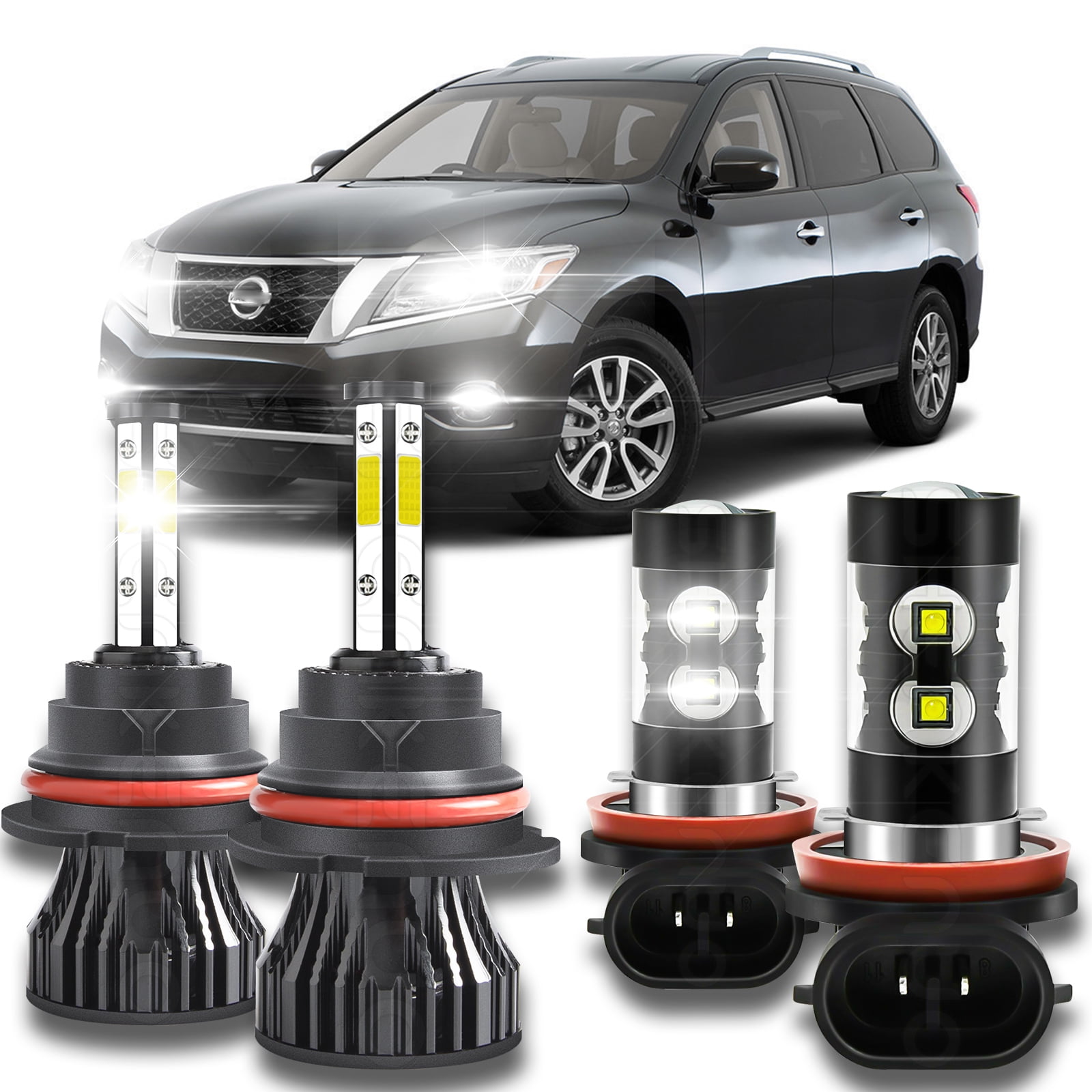 BMZONCC For Nissan Pathfinder 2005-2012 LED Headlight Bulbs 9007/HB5 ...