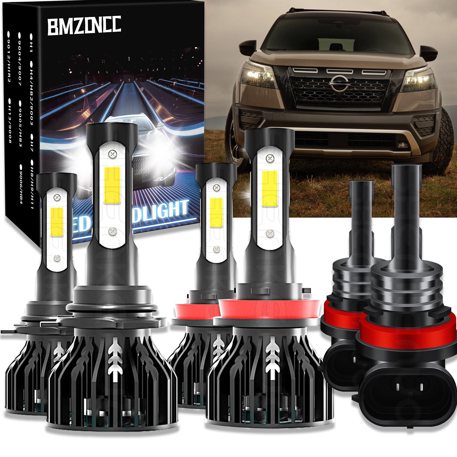BMZONCC For Nissan Pathfinder 2013 2014 2015 2016 LED Headlight HI/Low ...