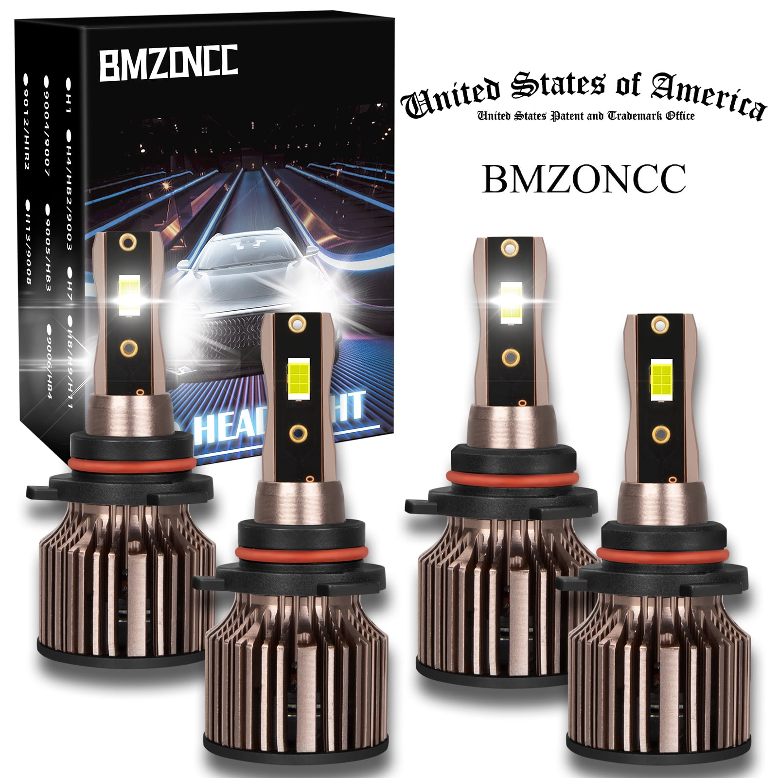 BMZONCC For Pontiac Bonneville 1992-2005 9005 9006 LED Headlight Bulbs ...