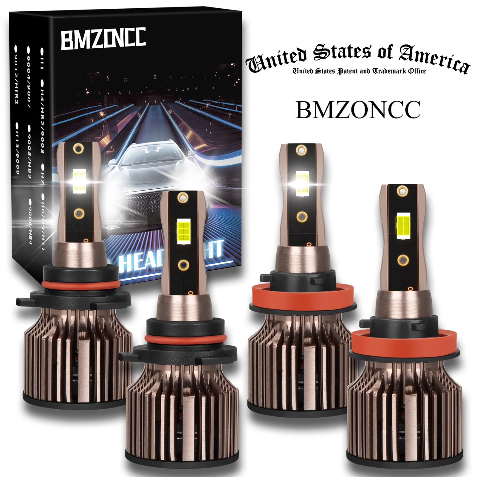 BMZONCC For Toyota Prius 2010-2015 LED Headlight Bulbs, 9005 HB3 High ...