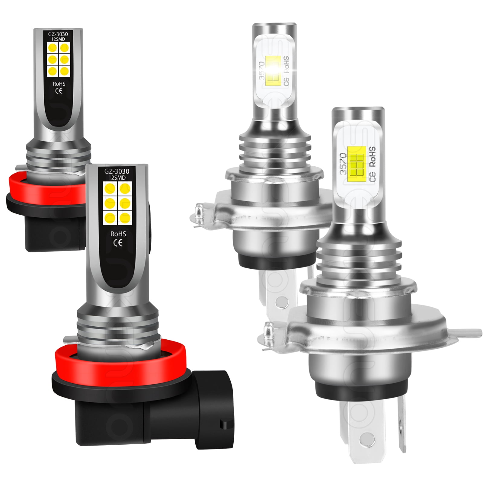 For 2002-2004 Honda Crv CR-V 2007-2014 9003 H4 LED Headlight + H11 Fog Light Bulbs - Walmart.com