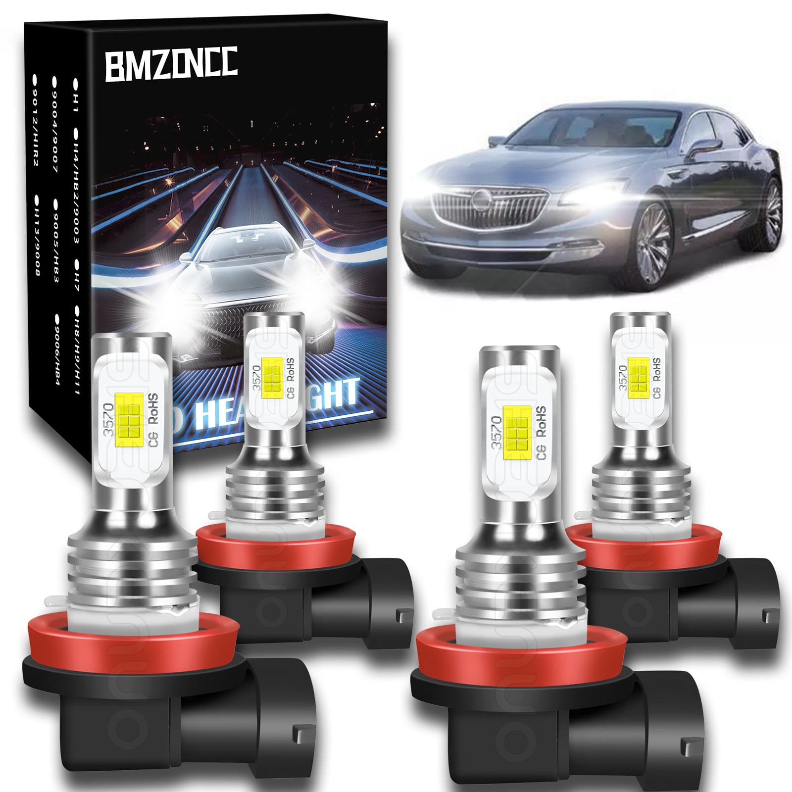 BMZONCC for 2005-2009 2010 2011 2012 2013 Buick Lacrosse LED Headlight ...