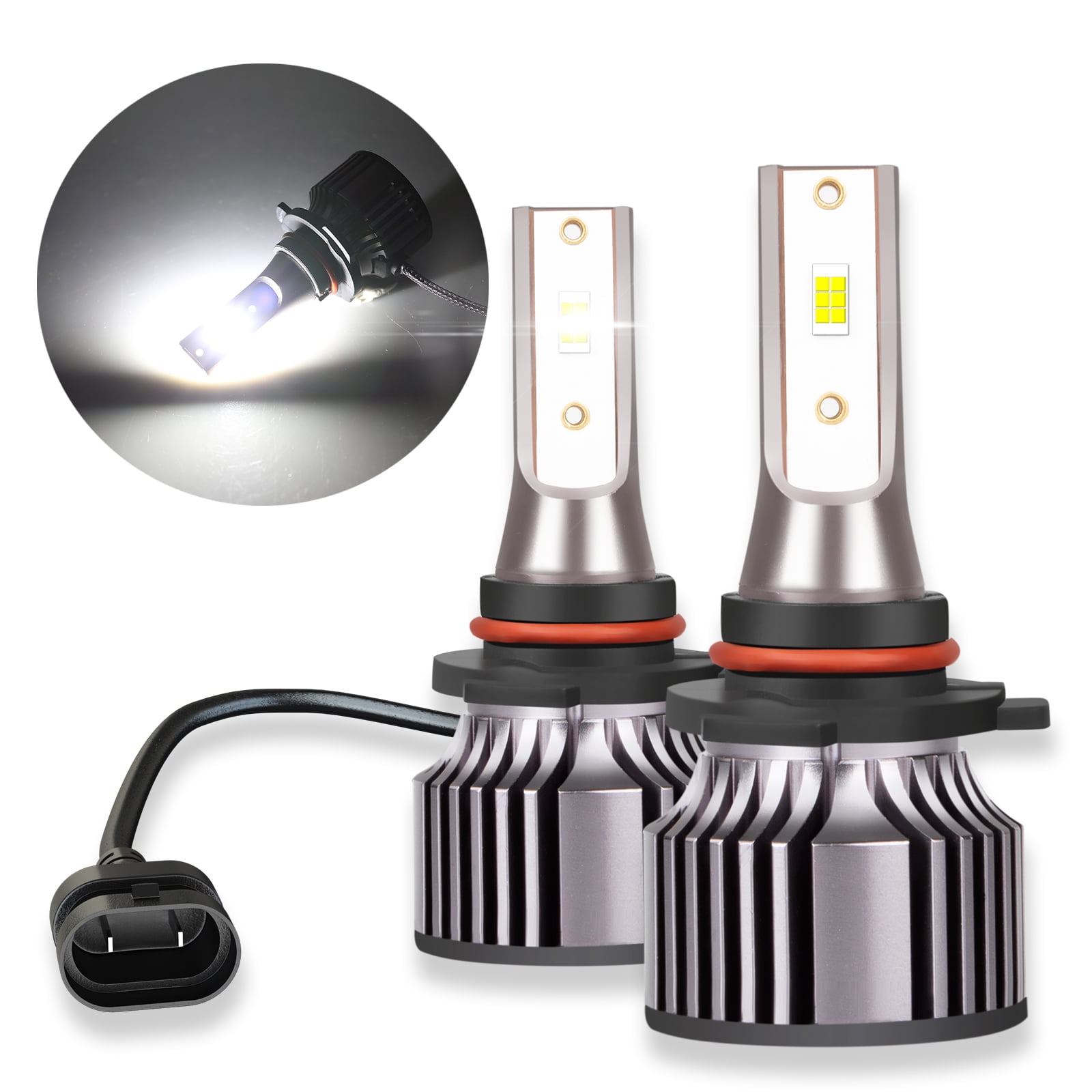 BMZONCC LED Headlight Bulbs for GMC Sierra 2007-2013, 6000K White, IP68 ...