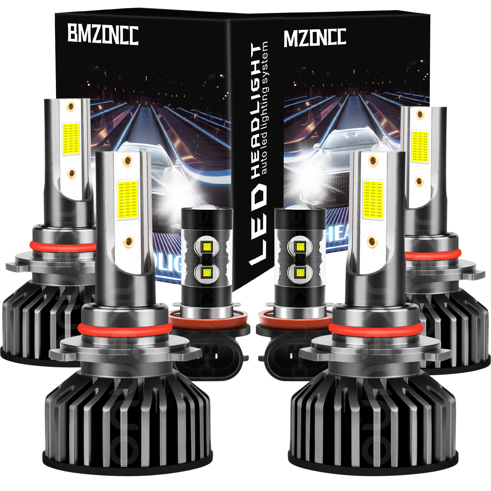BMZONCC for Chevy Colorado 2004-2008 white High Low Beam LED Headlight ...
