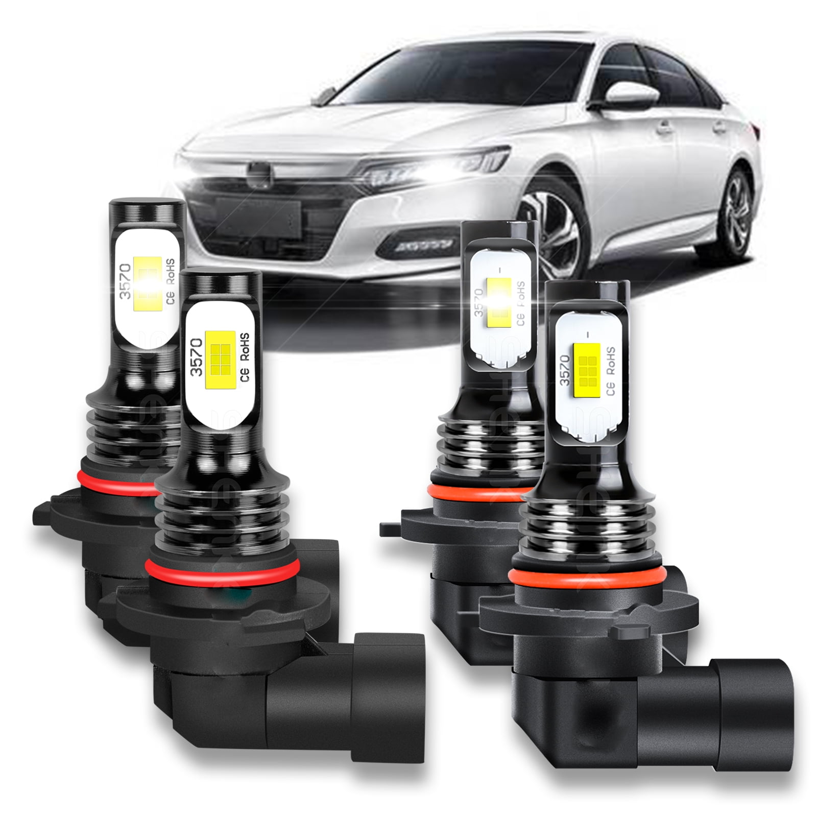 BMZONCC LED Headlight Bulbs, High Low Beam, Cool White 6000K, 40W ...
