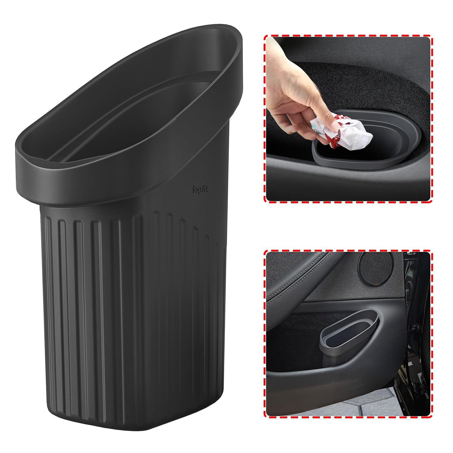 BMZX Car Trash Can Trash Bin, Car Accessories for Interior Garbage Can ...