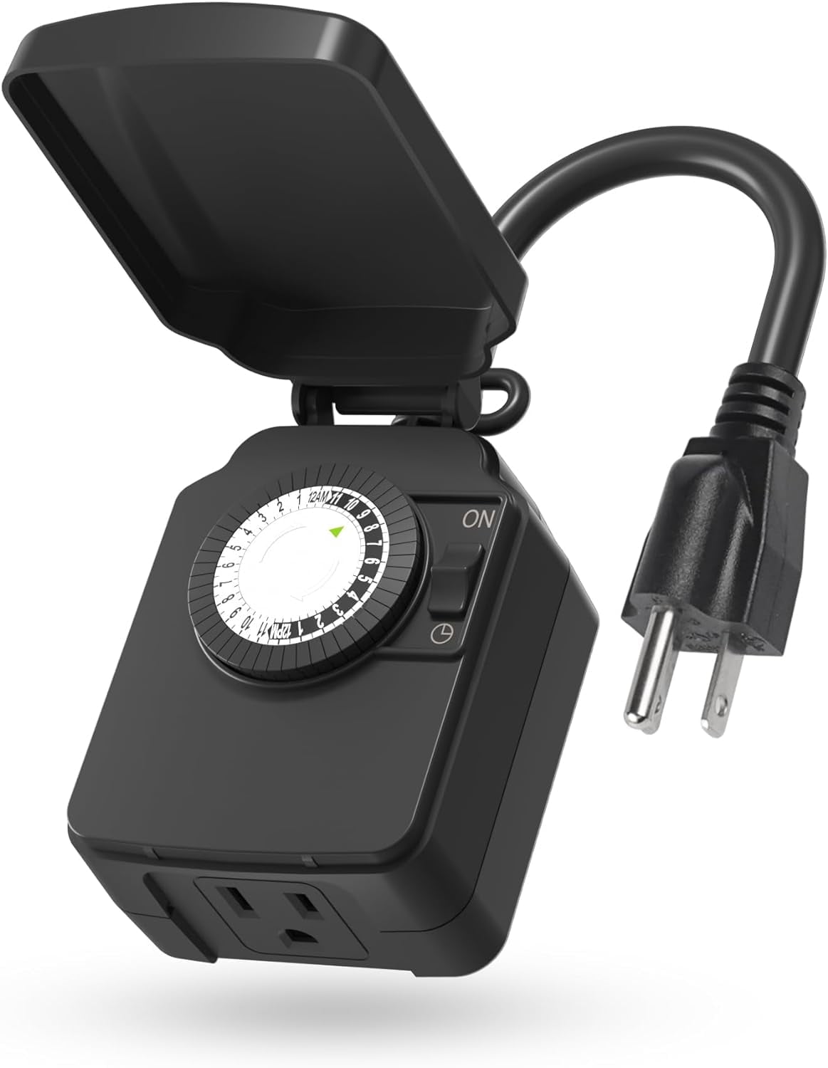 BN-LINK 24 Hour Mechanical Outdoor Light Timer, Waterproof, Dustproof ...