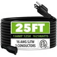BN-LINK 25 ft Outdoor Extension Cord, Weatherproof, 16/3 SJTW, 3-Prong ...
