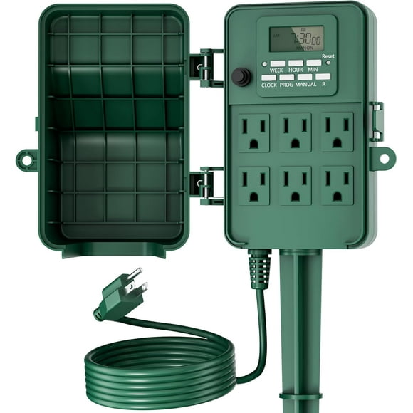 Outdoor Power Stakes and Timers for Garden and Holiday Lighting