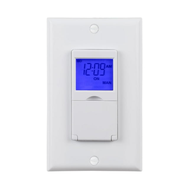 BN-LINK 7 Day Programmable In-Wall Electrical Timer Switch for Lights ...