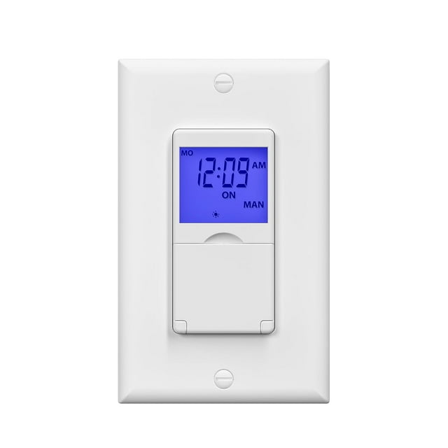 BN-LINK 7 Day Programmable In-Wall Electrical Timer Switch for Lights ...