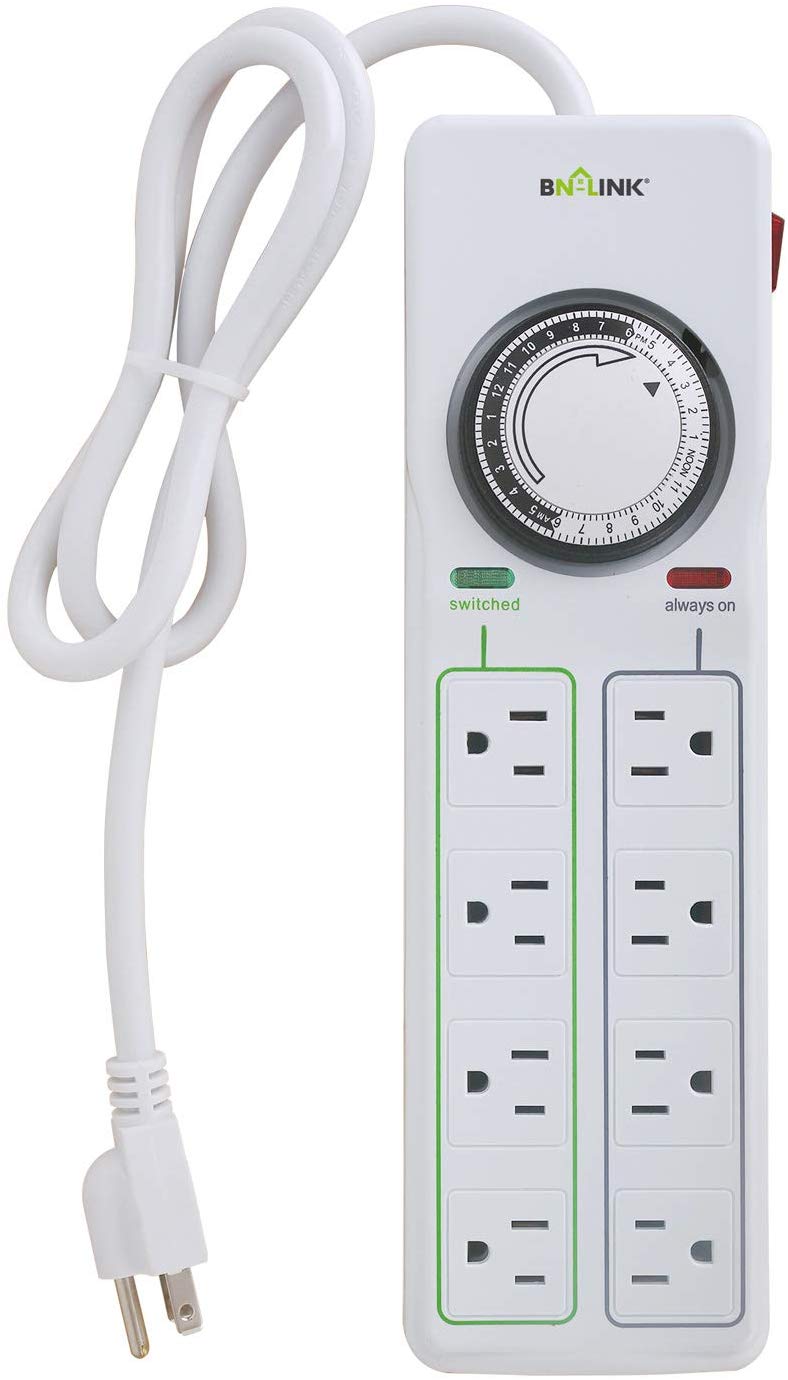BN-LINK 8 Outlet Surge Protector with 7-Day Digital Timer (4 Outlets ...