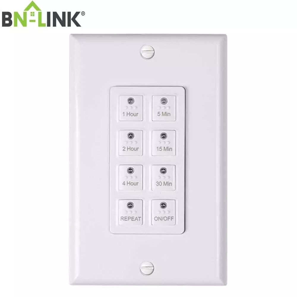 BN-LINK Countdown Digital In-wall Timer 5-15-30-60 mins 2 4 hours for ...