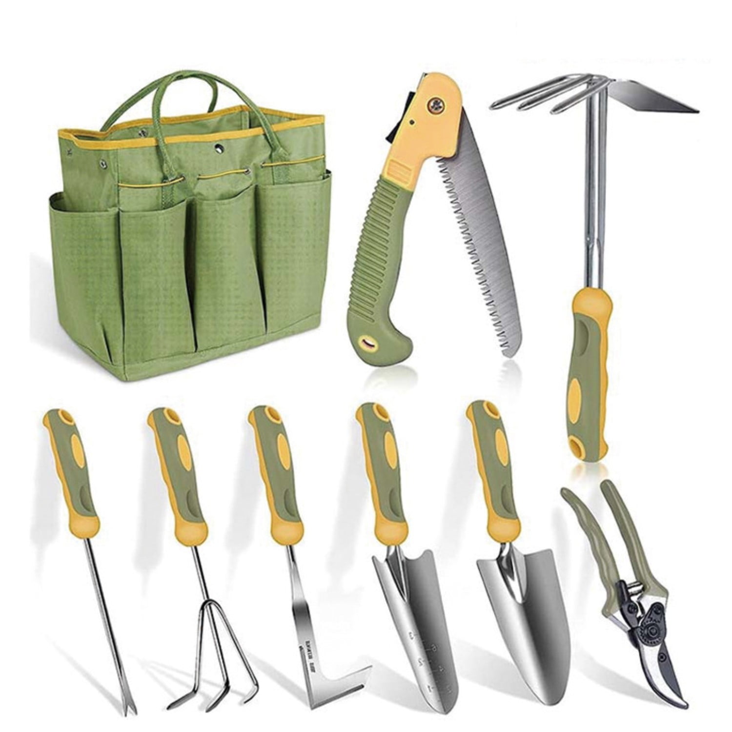 BN-LINK Garden Tool Set, 9 Piece Stainless Steel Gardening Tools with ...