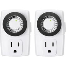 BN-LINK Compact Outdoor Mechanical Timer, 24 Hour Programmable Dual ...