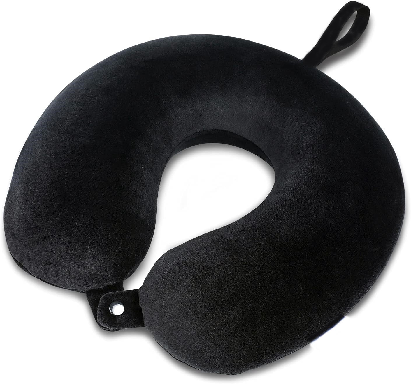BN-LINK Travel Pillow, Memory Foam Neck Support for Airplane, Black ...