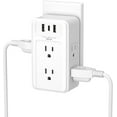 BN-LINK Multi Plug Outlet Extender, 6 Wall Outlets and 3 USB Ports (1 ...