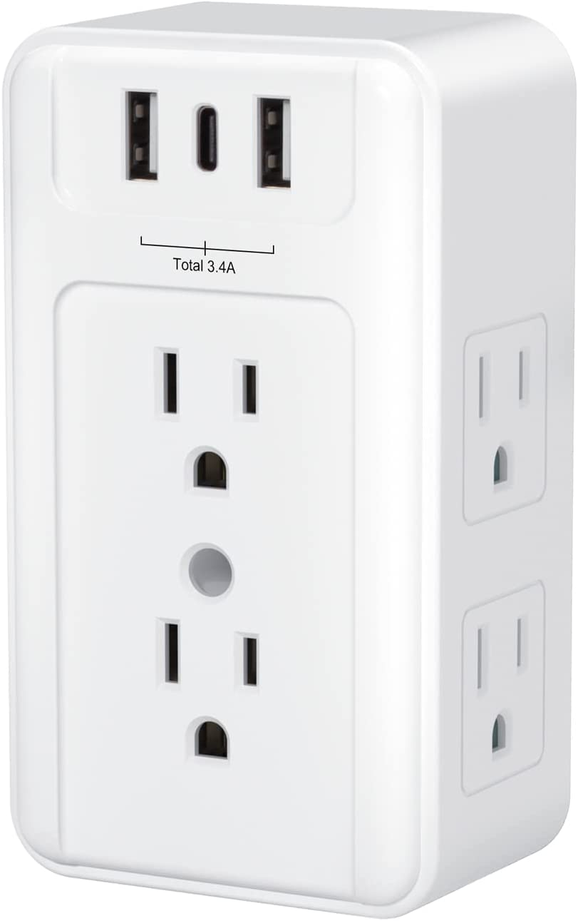 Travel Smart by Conair All-in-One Adapter with USB, 3 Outlets - Walmart.com