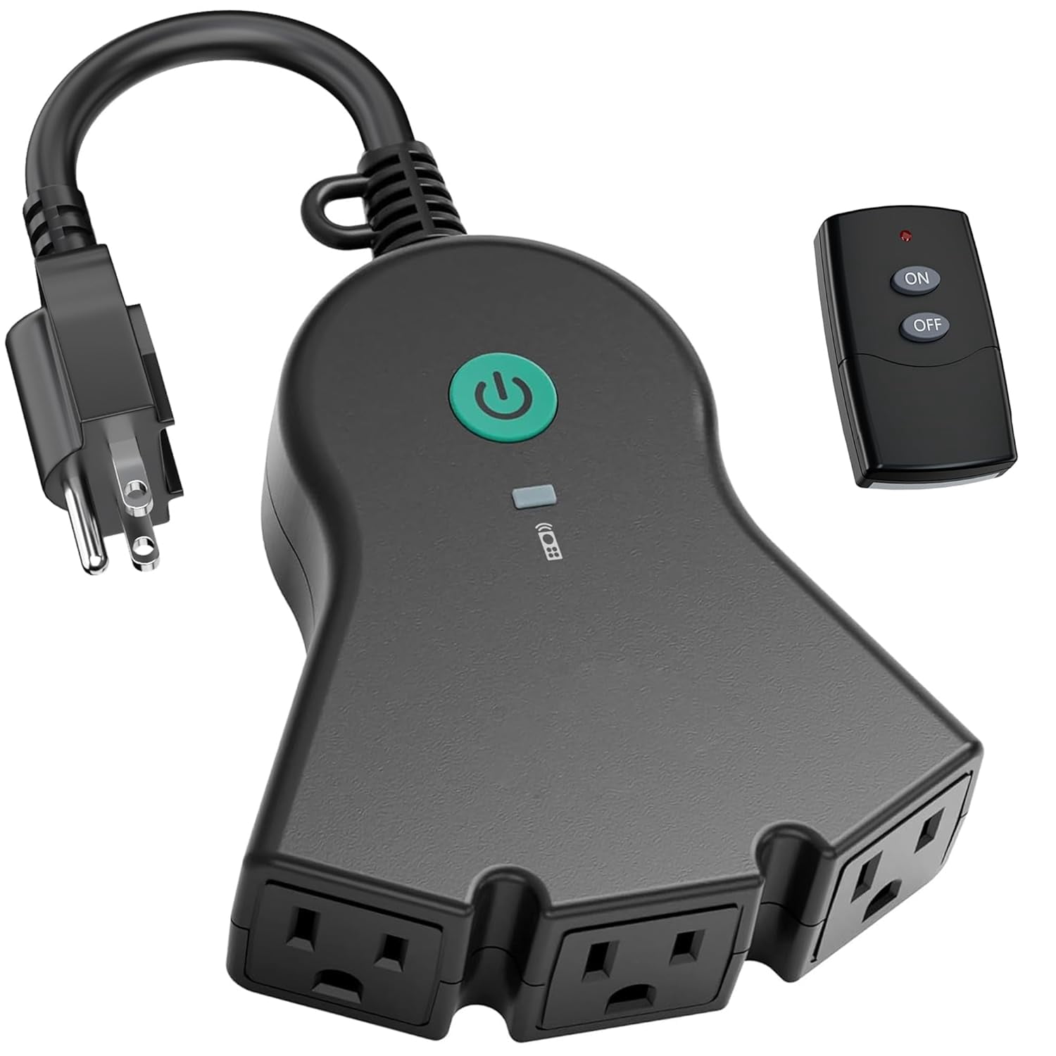 BN-LINK Outdoor Indoor Wireless Remote Control 3-Prong Outlet Weather ...