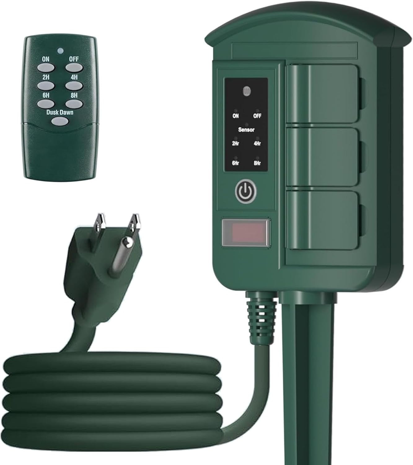 BN-LINK Outdoor Power Stake Timer Waterproof, Power Strip with 6 ...