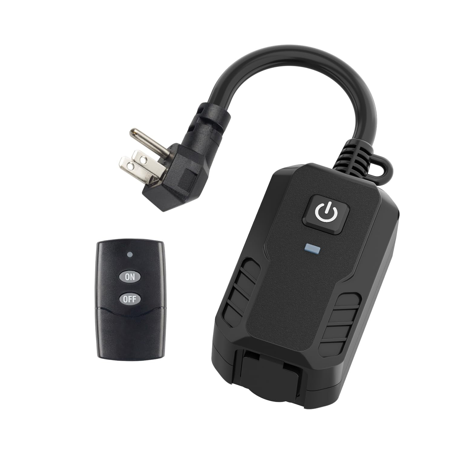 BN-LINK Outdoor Remote Control Outlet Plug Black,Indoor Wireless Outlet ...