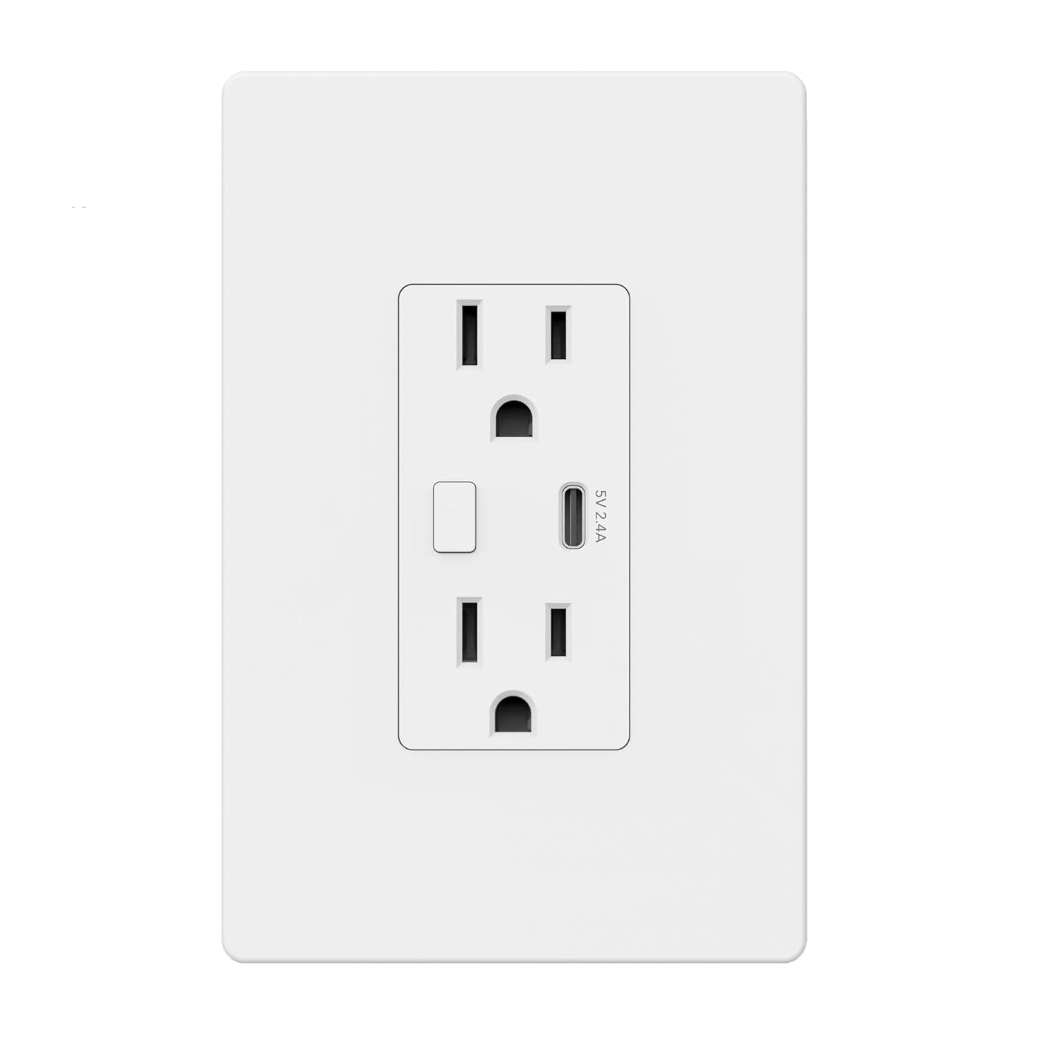 BN-LINK Smart Electrical Outlet with 2 Controlled Plugs and Type-C ...