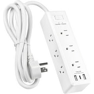 HdcTek Mountable Power Strip with Multiple Extension, USB Ports ...