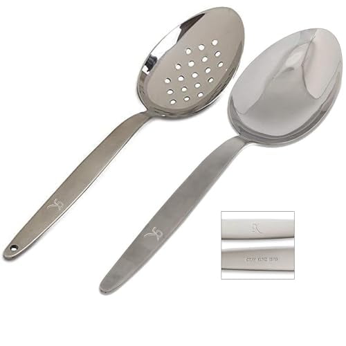 BNAZIND Kunz Perforated and Regular Set | Pack of 2 | 18/10 Stainless ...
