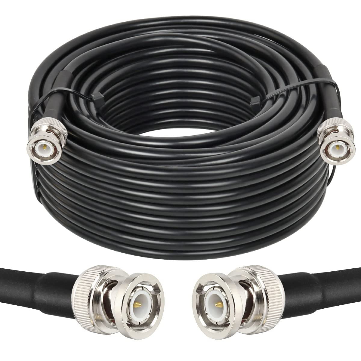 BNC Cable 50ft,Low Loss KMR240 Male to Coax 50 Ohm for Ham Radio ...