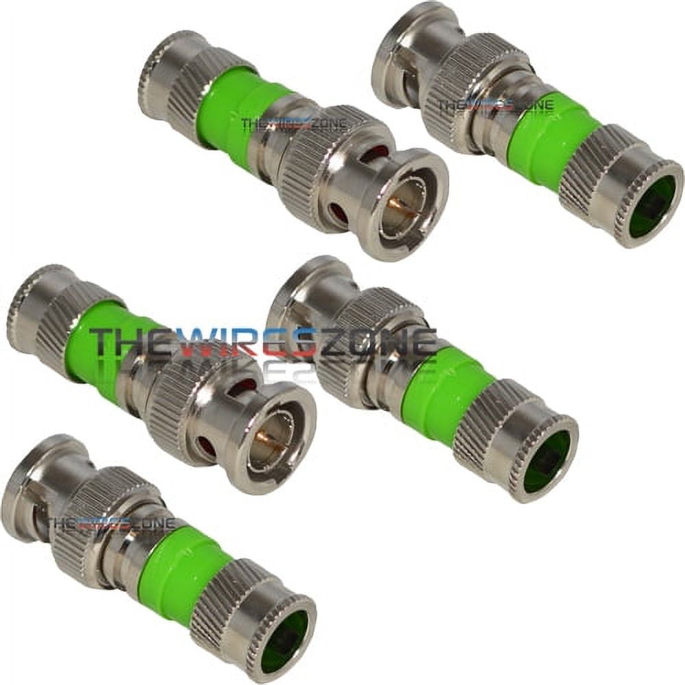 BNC Compression Type 75 Ohm Coaxial Coax RG59 CCTV Connector (5/pack ...