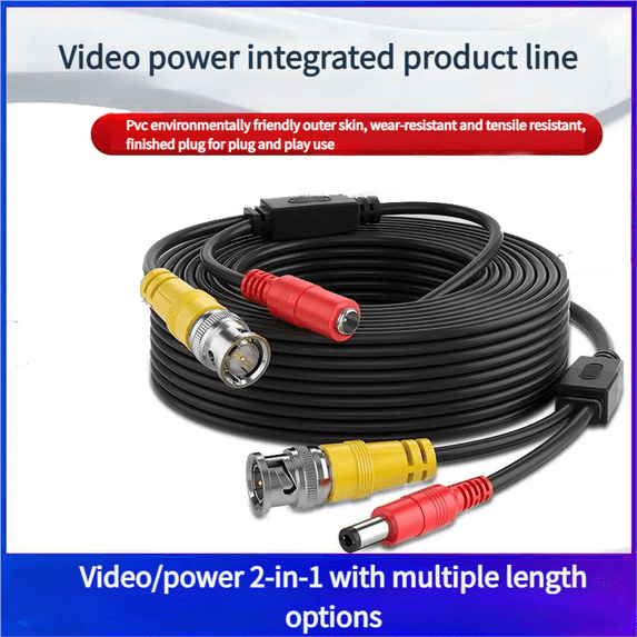 BNC+DC Integrated Cable 5.0 for Surveillance Camera Thickened HD Video ...