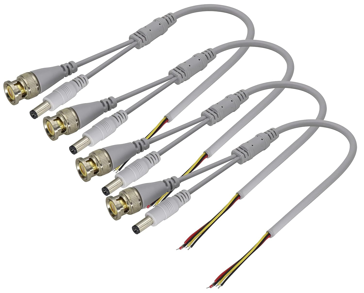 BNC DC Video Power Cable BNC and DC Male to Bare Wire Open End ...