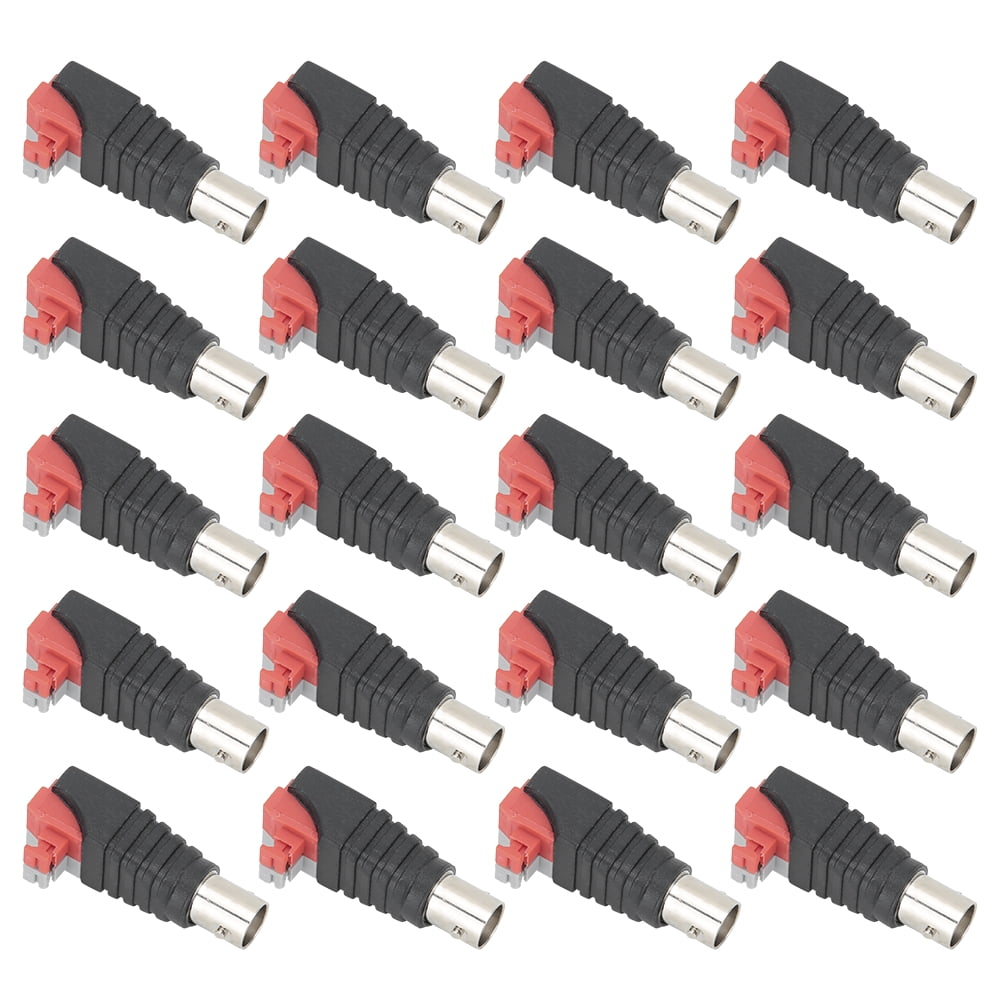 BNC Female Plug Connector Adapters 20pcs for CCTV Cameras - Walmart.com
