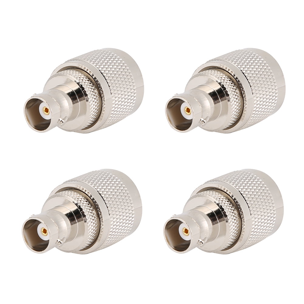 BNC Female to SO239 Male Coaxial RF Adapter, 4-Pack Coax Connectors for Radio Frequency ...
