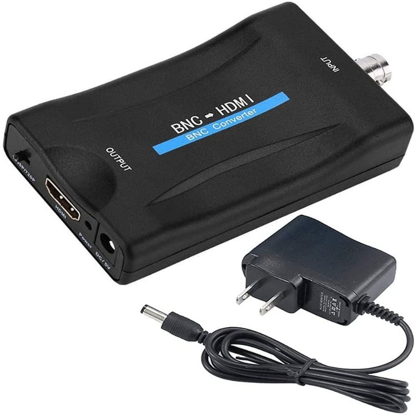 BNC to HDMI Converter Adapter Female CVBS BNC HDMI Coax Connector Coaxial Composite Analog Video ...