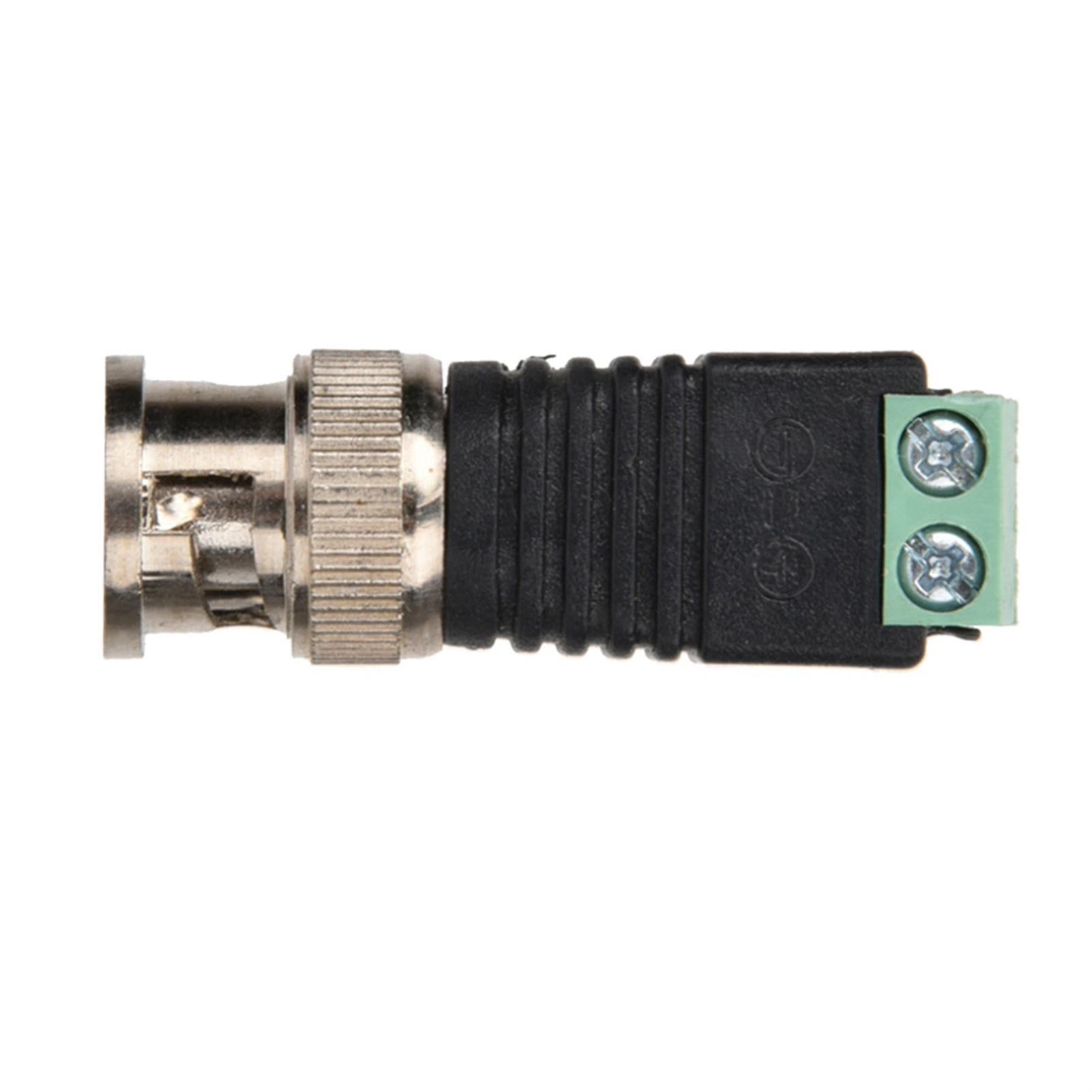 BNC Male Connector Screw Terminal Coax Video Balun Adapter QINAN ...