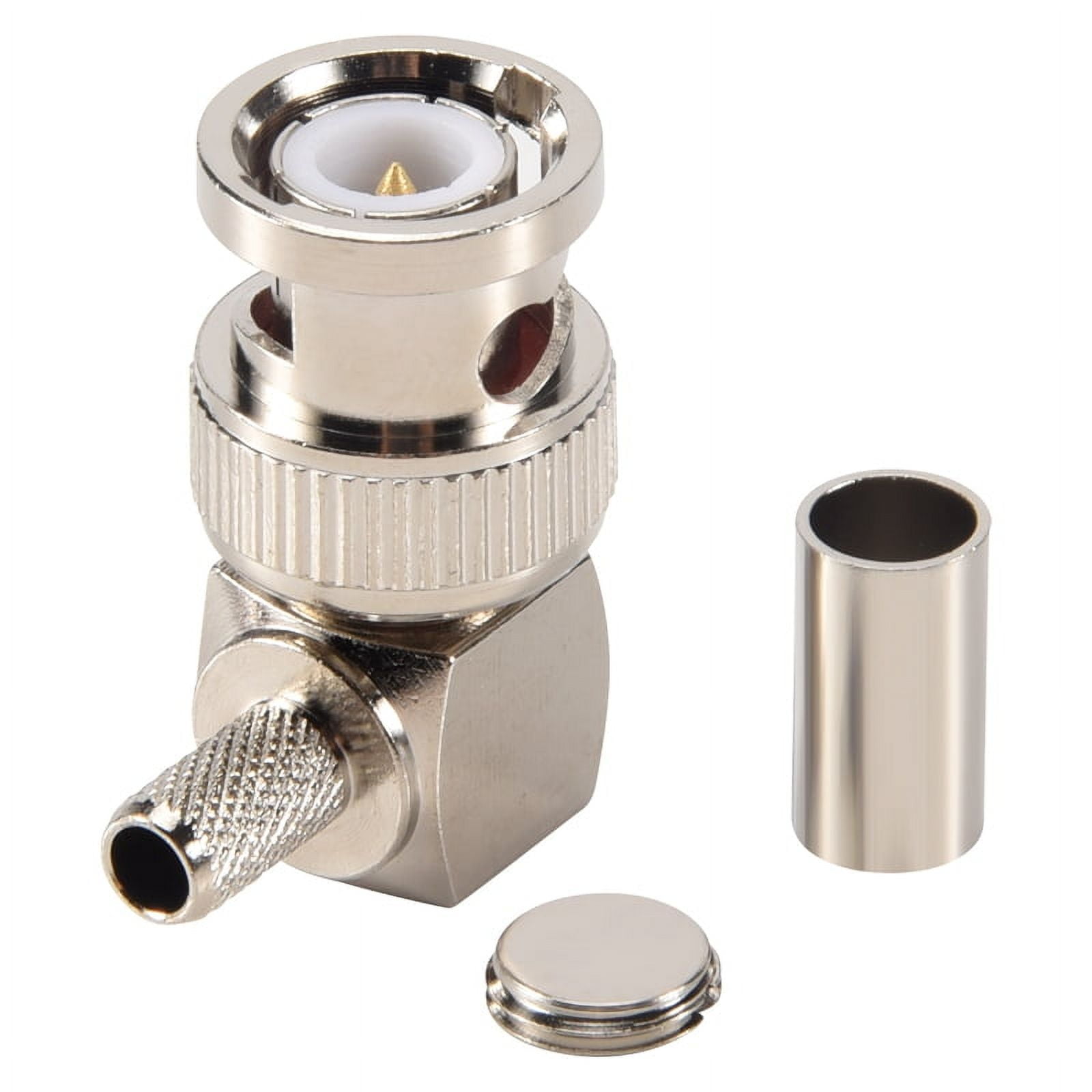 BNC Male Plug Right Angle Crimp for RG58 RG400 RFC195 RF Coax Adapter ...