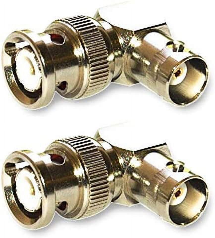 BNC Right Angle Adapter Male to Female Elbow (2 Pack) - Walmart.com